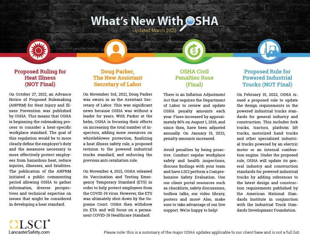 LSCI - What's New With OSHA 2022 - Workplace Safety Consulting: OSHA ... LSCI - What's New With OSHA 2022 - Workplace Safety Consulting: OSHA ...